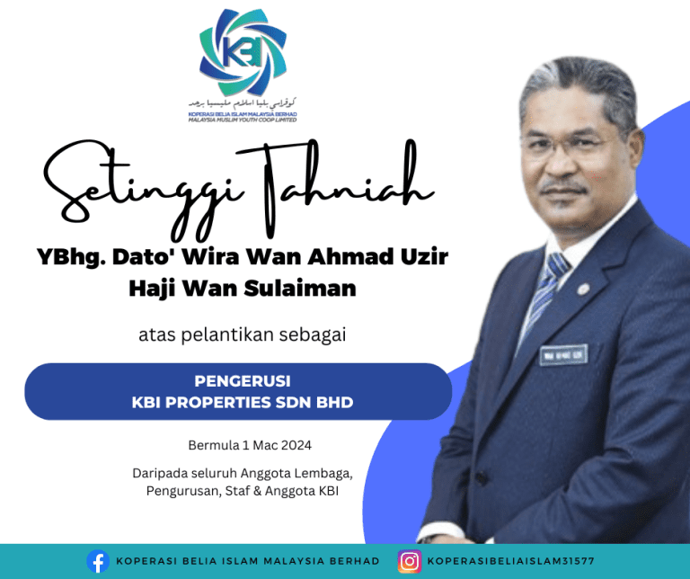 Setinggi Tahniah – YBhg. Dato’ Wira Wan Ahmad Uzir Haji Wan Sulaiman – KBI